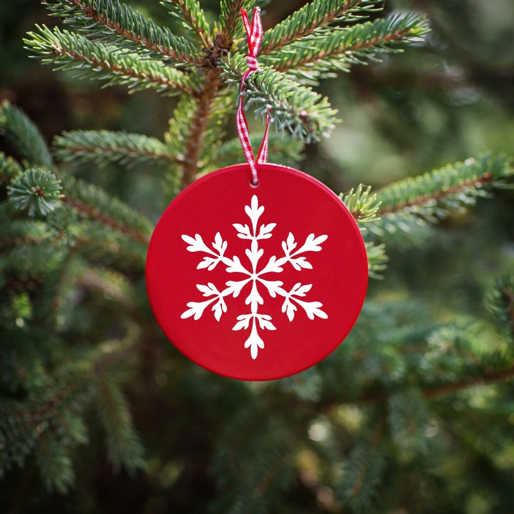 Snowflake Keepsake Ornament | Red Tabletop